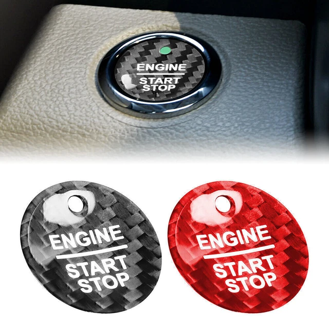 CARBON FIBER KEYLESS Engine Push Start Button Sticker For Ford F-150 ...