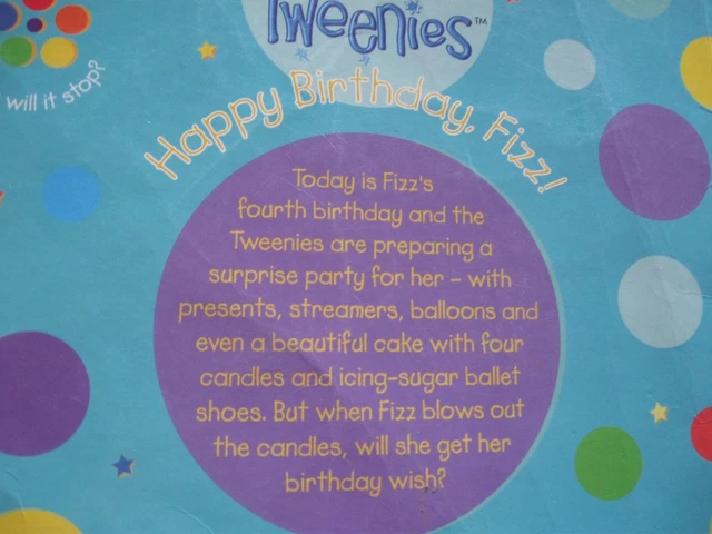 TWEENIES HAPPY BIRTHDAY Fizz! by BBC (Softback) £4.00 - PicClick UK