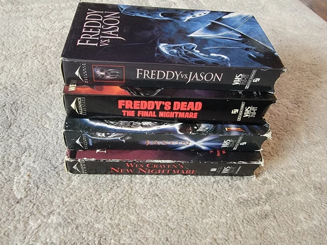 HORROR VHS FREDDY Vs. Jason, Freddy's Dead, Wes Craven's New Nightmare ...