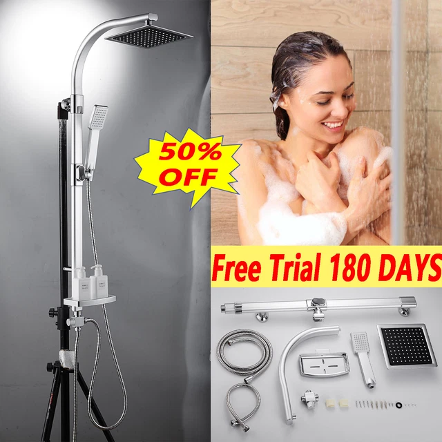 SYSTÈME DE DOUCHE-SET de douche avec douchette, porte-savon, robinet de ...