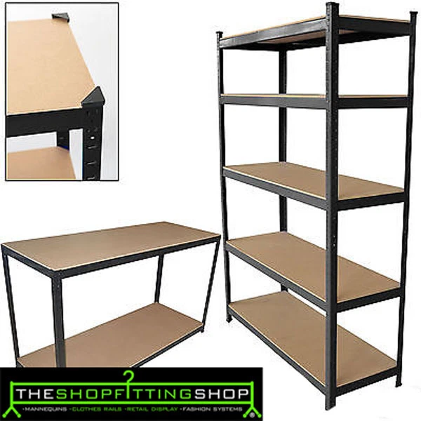 BOLTLESS SHELVING 5 Tier Heavy Duty Rack for Home Warehouse Shop ...