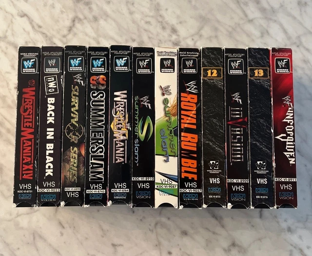 LOT OF 12 Wrestling WWF WWE VHS Tapes - Hulk Hogan/Stone Cold/The Rock ...