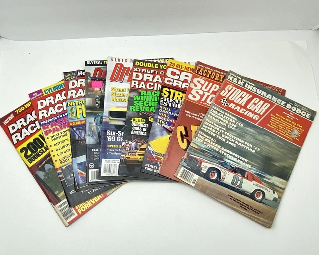 LOT OF 9 Car Magazines Street Drag Racing Stock Car 1976-2020, 64 76 ...