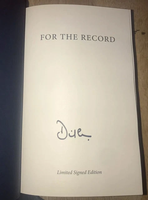 DAVID CAMERON FOR The Record Limited Signed Edition Book Conservative ...