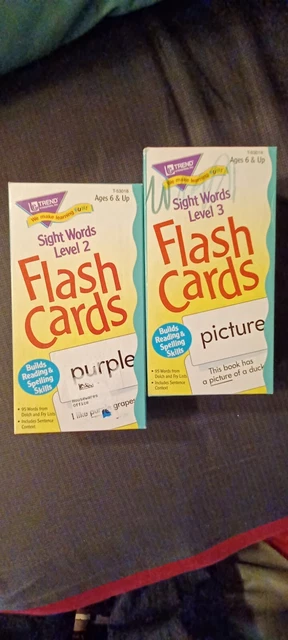 LEARNING RESOURCES: FLASH Cards Sight Words Level 2 and Level 3 Ages 6 ...