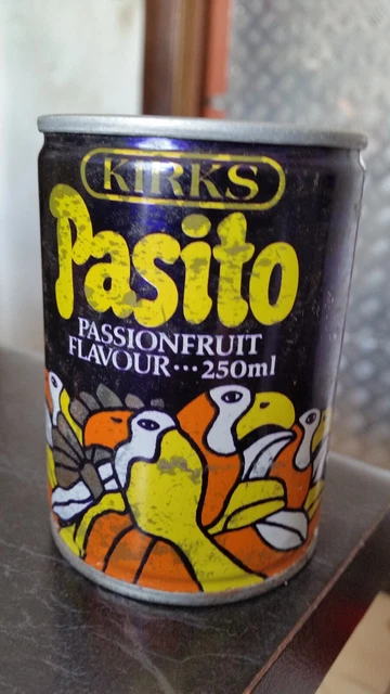 RARE VINTAGE KIRKS pasito soft drink tin can EUR 90,94 - PicClick FR