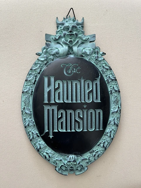 DISNEYS HAUNTED MANSION Replica Resin Plaque Sign Halloween Movie EUR ...