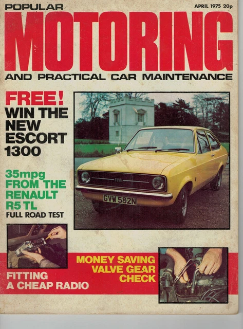 POPULAR MOTORING MAGAZINE 1975 April Renault 5TL Test Viva HB HC 2889F ...