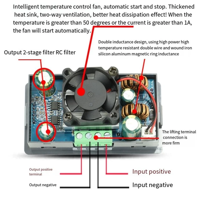 CONVERTISSEUR DC STEP-UP/DOWN régulateur de tension variable CC CV 36V/5A modul EUR 29,98 ...