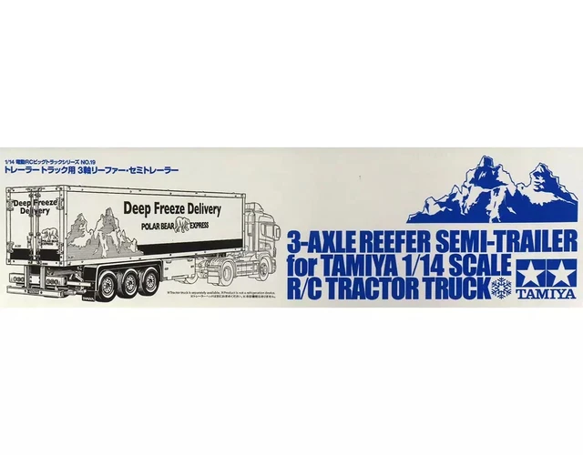 TAMIYA 1/14 3-AXIS Reefer Semi Trailer RC Big Truck Series No.19 Kit ...