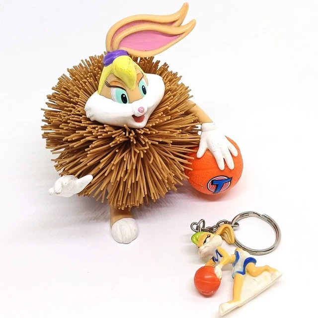 2 LOLA BUNNY figures Space Jam Looney Tunes rabbit toy koosh keychain ...