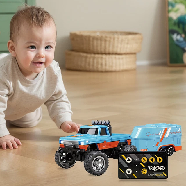 MINI RC MONSTER Truck 1 64 Scale 2.4Ghz Remote Control Adjustable Speed ...