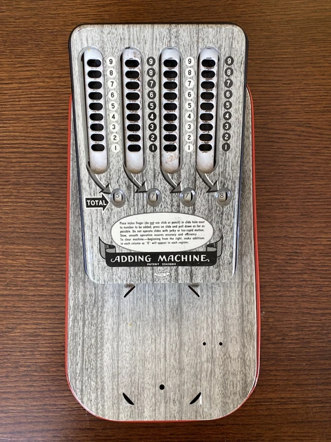 VINTAGE 1940'S WOLVERINE Tin Lithographed Toy Adding Machine $30.00 ...