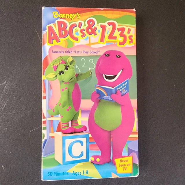 BARNEY’S ABC’S & 123’s (VHS) Formerly "Let's Play School" *READ* £6.20 - PicClick UK