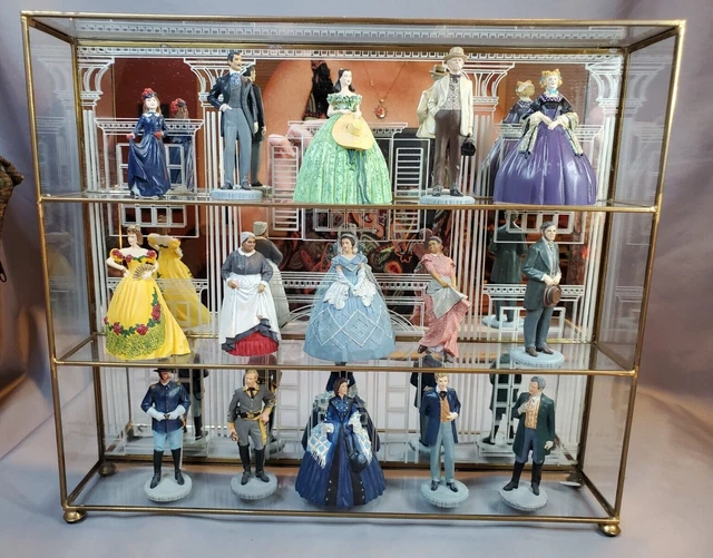 FRANKLIN MINT GONE With the Wind 15 Figurines Tara Mirrored Glass ...
