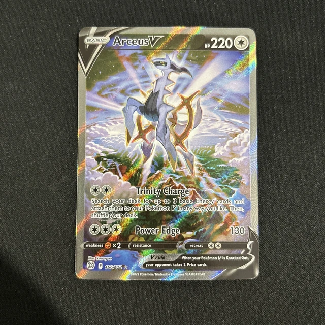 POKÉMON TCG ARCEUS V Sword & Shield Mfg: Brilliant Stars 166/172 Holo ...