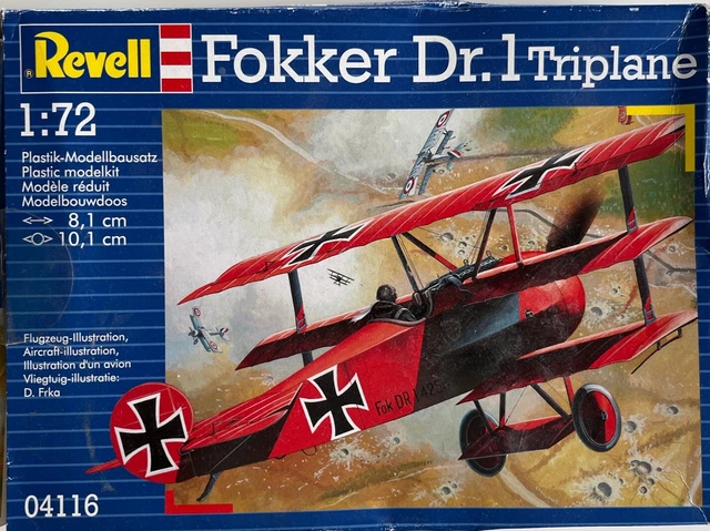 REVELL FOKKER DR.1 TRIPLANE MODEL KIT SCALE 1:72 NEW/SEALED £11.99 ...