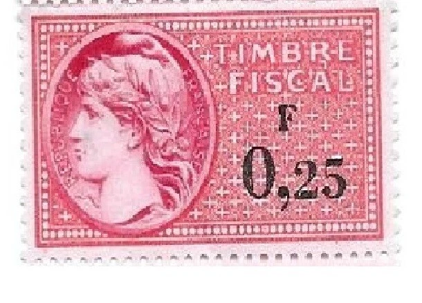 TIMBRES FRANCE NEUFS fiscal 0.25 F EUR 0,50 - PicClick FR