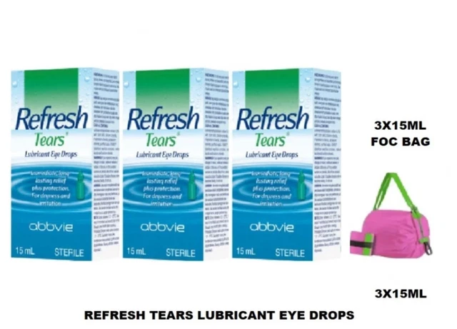 REFRESH TEARS LUBRICANT Eye Drops 3 X 15ML EUR 55,18 - PicClick FR