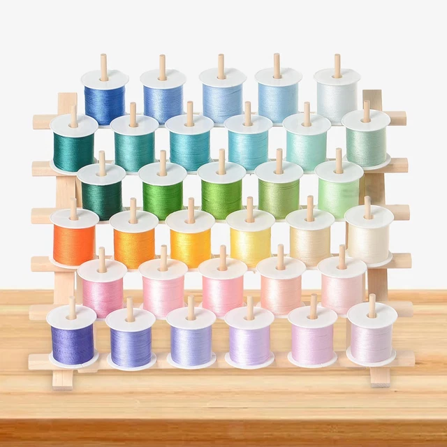 PORTE-BOBINE ÉTAGÈRE PORTE-FIL En Bois Pour Coudre Des Cheveux Tressage ...