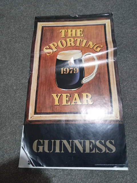 GUINNESS BEER , Vintage 1979 calendar Posters for framing Whole Set Of ...