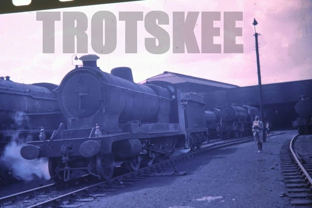 35MM SLIDE BR British Railway Steam Loco 63707 Class O4 Colwick 1965 ...