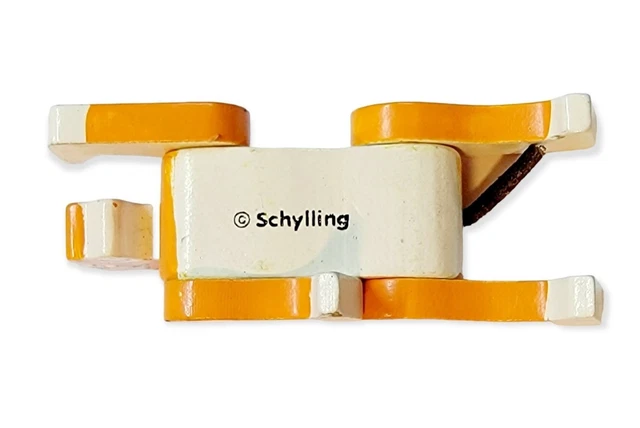 VINTAGE SCHYLLING TIGER Articulated Wooden Moveable Limbs Painted Wood ...