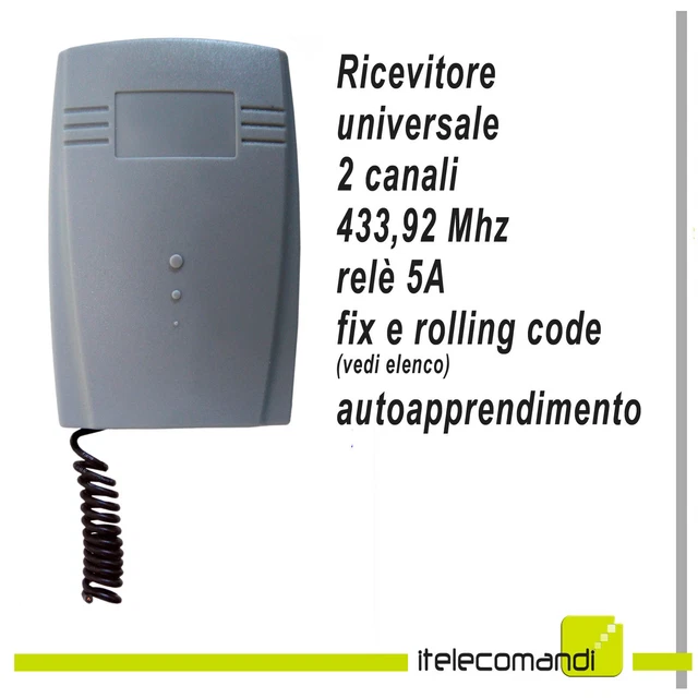 RÉCEPTEUR RADIO RÉCEPTEUR Universal 2 Canaux 433 MHZ Auto-Apprentissage EUR 17,62 - PicClick FR