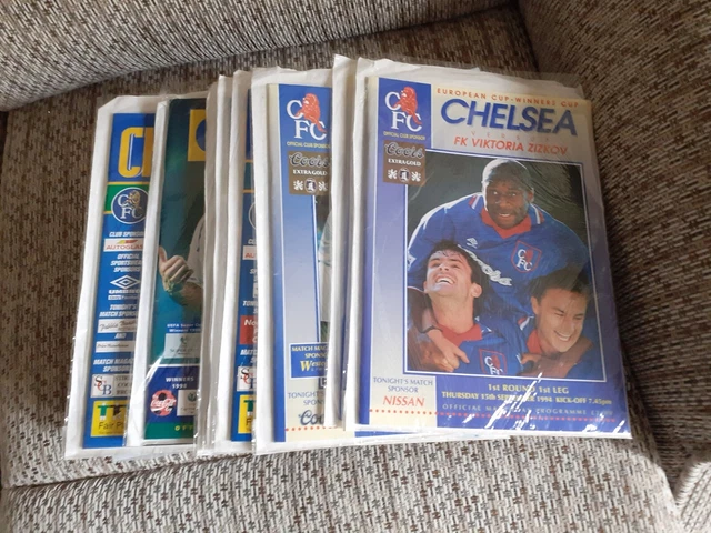 CHELSEA HOME PROGRAMMES Uefa Cup Rounds 1994/2002 £9.99 - PicClick UK