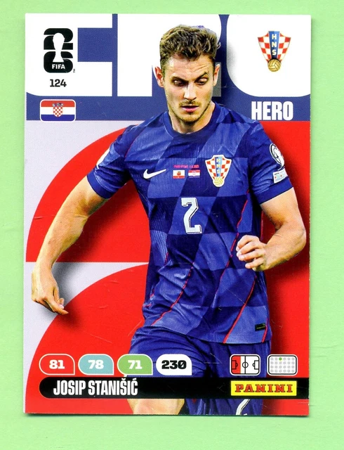 JOSIP STANISIC --WORLD Cup 2026 --Panini --124 --Adrenalyn --HERO -- £2 ...