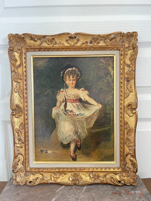 ANCIEN TABLEAU CADRE Doré Reproduction Miss Murray Thomas Lawrence ...