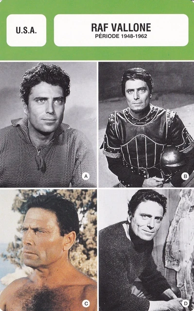 FICHE CINÉMA - Acteurs - RAF VALLONE (1948-62) EUR 1,00 - PicClick FR