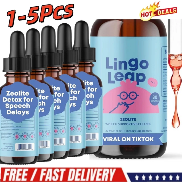 LINGO LEAP CHILDREN'S Drops - Zeolite Detox for Speech Delays Therapy 1 ...