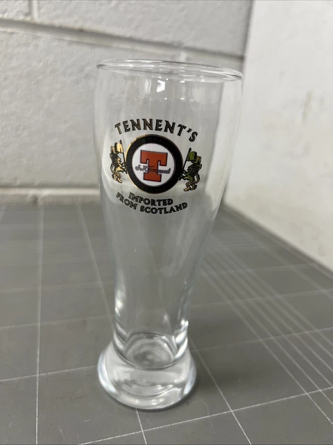 VINTAGE GLASS TENNENTS Scotland Pot Schooner Mug Jug Beer Mancave Bar ...