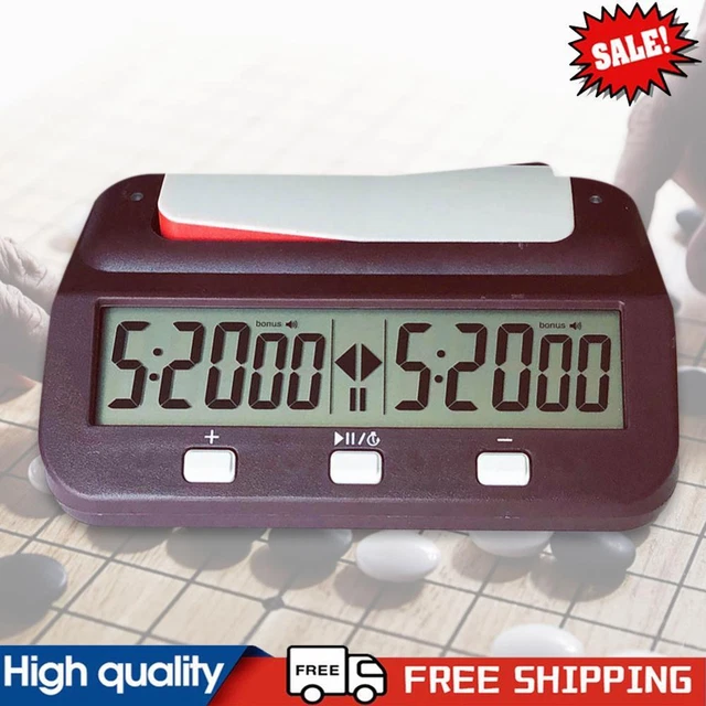 BOARD GAME CLOCK Plastic Competition Timer Battery Powered for Training ...