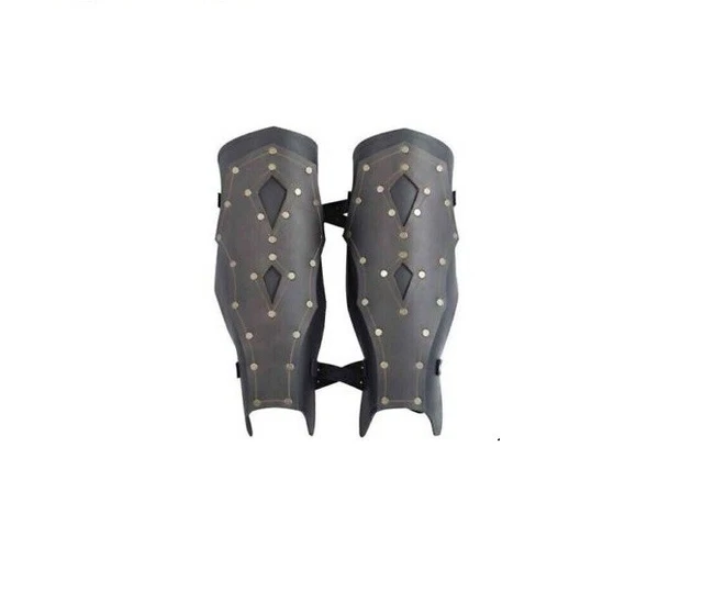 NECROMANCER GREAVES LEATHER Armor for LARP and Cosplay u EUR 103,47 ...