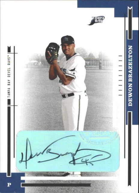 2004 (DEVIL RAYS) Throwback Threads Signature Marks #186 Dewon ...