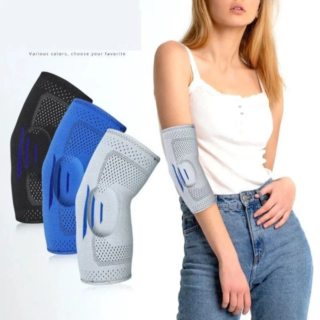 REDUCE PAIN ELBOW Pads Protection Arm Sleeve Elbow Brace Sleeve Fitness ...