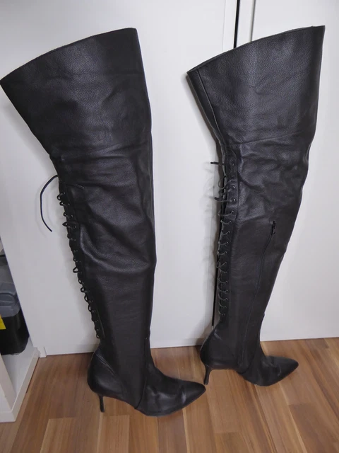 JEAN GABORIT OVERKNEE Leder Stiefel schwarz gr.44 EUR 250,00 - PicClick DE