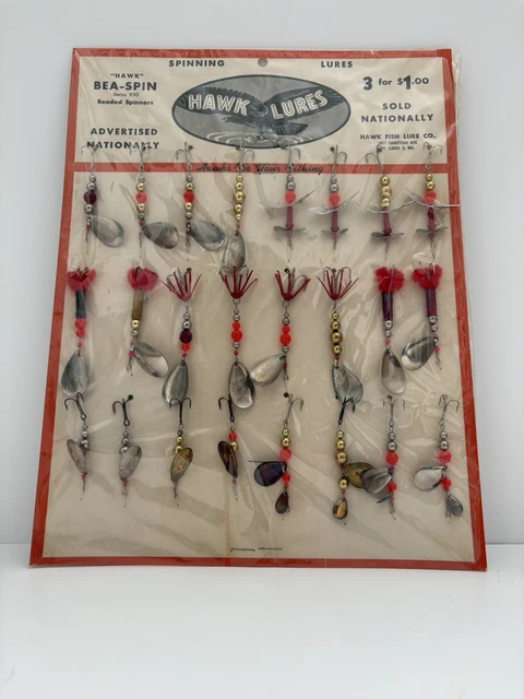 VINTAGE HAWK FISH Lure Co St Louis Missouri Spinners Lures Fishing ...