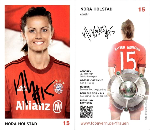NORA HOLSTAD FC Bayern Monaco Autografo AK Cartolina Autografo Calcio ...