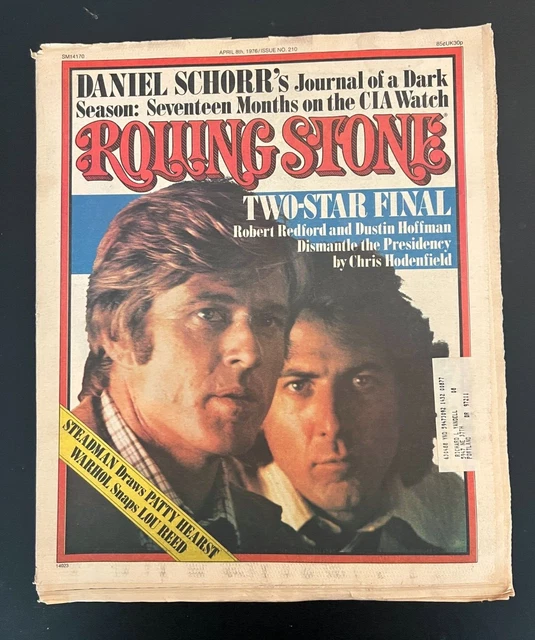 ROLLING STONE MAGAZINE Robert Redford Dustin Hoffman Issue #210 April 8 ...