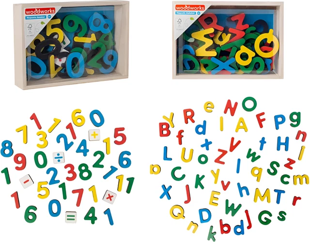 LARGE MAGNETIC LETTERS Alphabet & Numbers Fridge Magnets Toys Kids ...