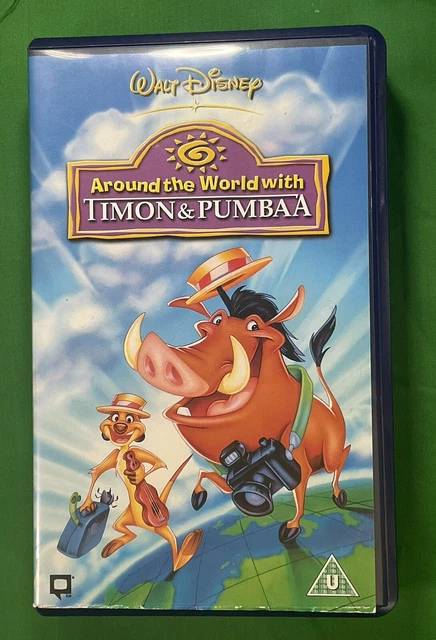 AROUND THE WORLD with Timon and Pumbaa, Rare UK Disney VHS Video, Cert ...