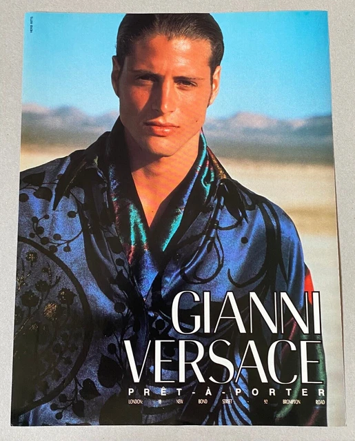 SELTENES VINTAGE 1989 Magazin Werbebild Gianni Versace Kräuterritts ...