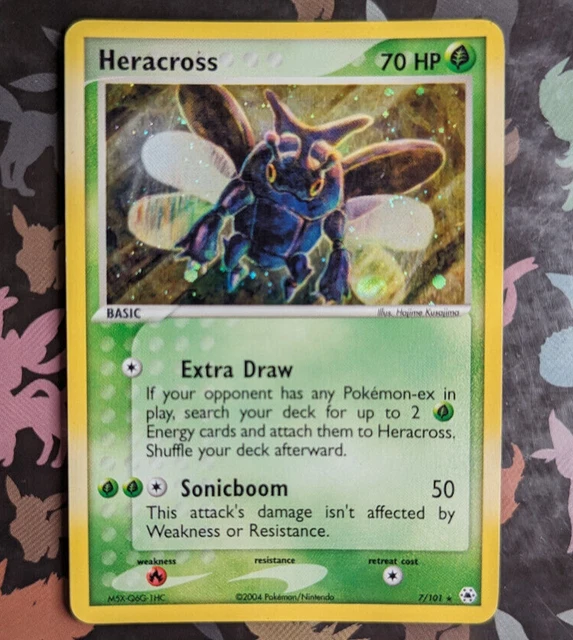 HERACROSS 7/101 HOLO Rare EX Hidden Legends Pokemon Card Excellent £8. ...