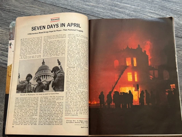 MARTIN LUTHER KING Jr Magazine NEWSWEEK April 15 1968 Funeral Black ...