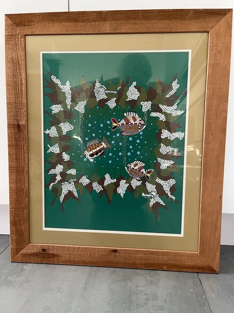 GENUINE SHANE BATES Aboriginal Vintage Native Painting Art £145.00 ...