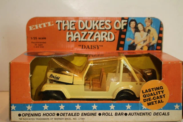 ERTL DUKES OF Hazard Daisy Duke Jeep CJ-7, 1/25 Scale Diecast Boxed ...