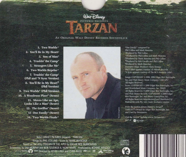 WALT DISNEY'S TARZAN Soundtrack CD - Digipak - Pop-Up Cover - Phil ...